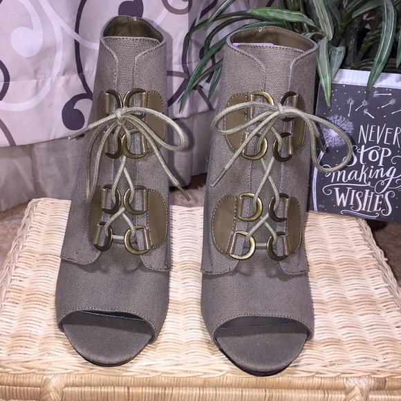 Elle | Shoes | Elle Canvas Booties | Poshmark